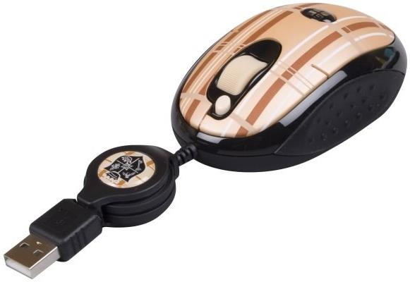 G-cube A4-gop-20b MAD For Plaid Brown Retractable Mini Optical Mouse ...