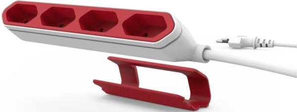 Allocacoc Powerbar RED Type F White - Ηλεκτρικα (PER.584826)