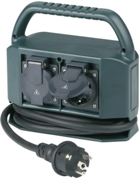 REV 4-way Power Distribution Outdoor Ip44 2M Green - Ηλεκτρικα (PER.585118)