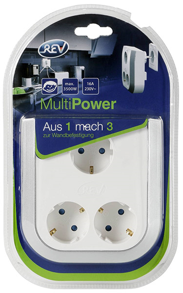 REV Multipower 3-fold Socket Extension 20330112 - Ηλεκτρικα (PER.588968)