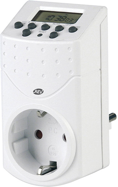 REV Timer Digital White 0025100109 WS - Ηλεκτρικα (PER.588978)