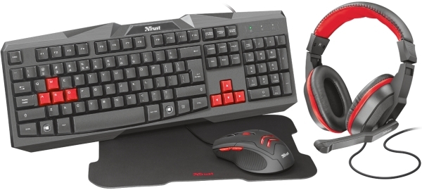 Trust 22199 Gaming ΣΕΤ Πληκτρολογιο Ποντικι Ακουστικα Mousepad Ziva 4 ...