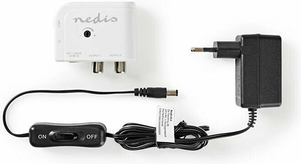Nedis Samp40020wt Catv Amplifier Max. 15 DB Gain 50 - 790 MHZ 2 Outputs ...
