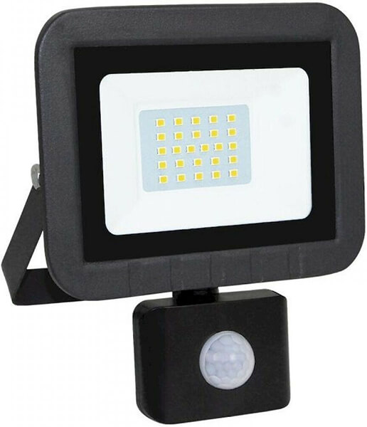 Geyer Lprm20cs3 Προβολεας LED Με Αισθητηρα 20W 4000k 1700lm Ip44 Μαυρος ...