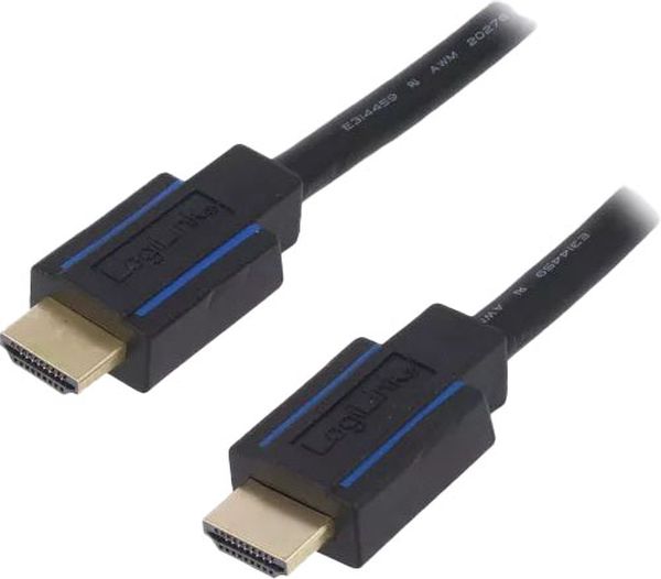 Logilink Chb005 Hdmi Cable A/M TO A/M 4k/60 HZ Certified Black/blue 3M ...