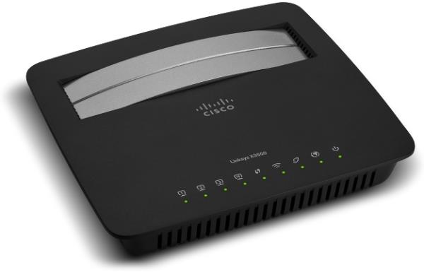 Linksys X3500 N750 Dual-band Wireless Router With Adsl2+ Isdn Modem AND ...