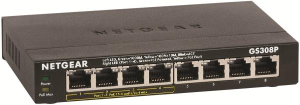 Netgear Gs308p 8-port Gigabit Ethernet Switch With 4-ports POE - Switch ...