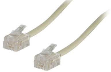 Tel-0011 Καλωδιο Τηλεφωνου Rj11 Λευκο 2M - Καλωδιο συνδεσης ...