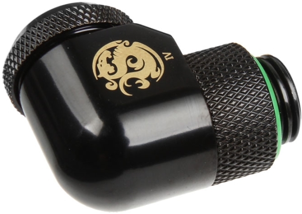 Bitspower Multi-link Adapter 90 Degree G1/4 12mm AD - Rotating, Matt ...