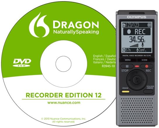 Olympus Vn-731pc DNS 2GB Digital Voice Recorder + Dragon Naturally ...
