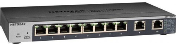 Netgear Gs110emx-100pes Smart Switch 8xge 2x10ge - Switch (PER.664895)
