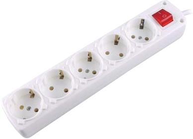SAS 100-11-018 Πολυπριζο 5 Θεσεων Με Διακοπτη White 1.5m - Ηλεκτρικα ...