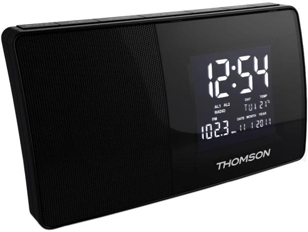 Thomson Ct254 Alarm Clock Radio With Indoor Temperature Black - Radios ...