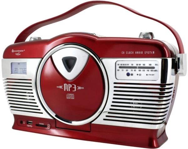 Soundmaster Rcd1350ro Retro Cd/mp3/usb Radio RED - Cd player (PER.705453)