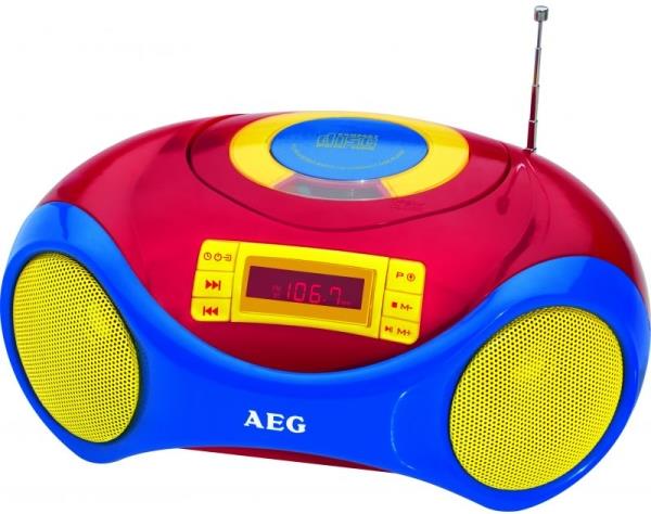 AEG SR 4363 Portable Stereo Radio With CD Player Kids Line RED Blue ...
