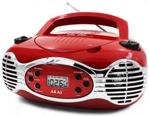 Akai Aprc30rd Portable Radio CD Player/mp3/usb RED - Cd player (PER.706962)