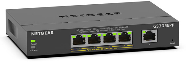 Netgear gs305epp 5 Ports Managed L2/l3 Gigabit Ethernet (10/100/1000 ...