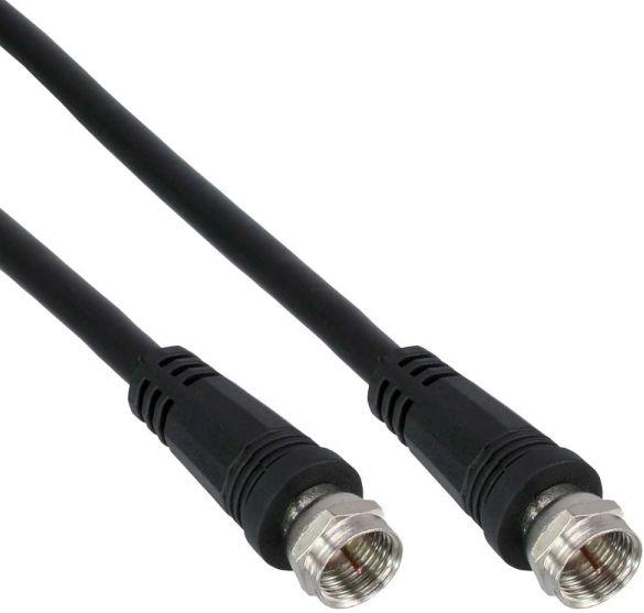Inline SAT Cable 2X Shielded Ultra LOW Loss 2X F-plug - 75db Black 10M ...