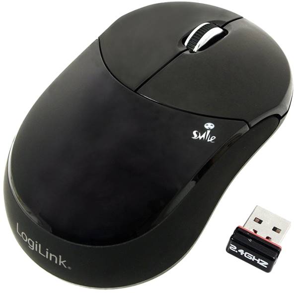 Logilink Id0075 Smile Wireless Optical Mini Mouse 2.4ghz 1000dpi Black ...