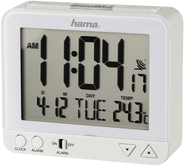 Hama 136296 Radio Controlled Alarm Clock RC 550 White - Ρολογια (PER ...