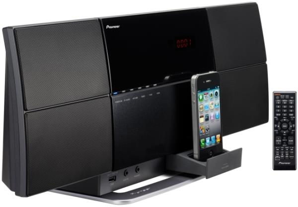 Pioneer X-smc1-k Slim Cd/dvd Micro System For Ipod/iphone Black ...