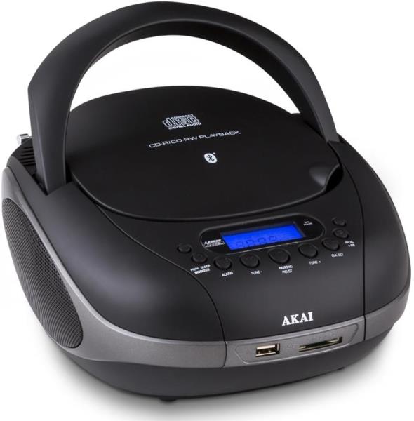 Akai Aprc55bk Portable Radio CD Player USB SD Bluetooth Black - Cd ...