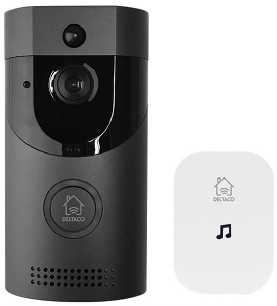 Deltaco Sh-db01 Smart Home Κουδουνι Πορτας Με Καμερα Wifi Ip44 1MP IR ...