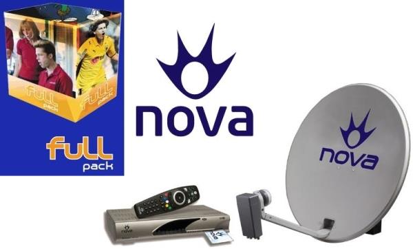 Nova Αποκωδικοποιητης ΚΑΙ Δορυφορικη Κεραια + Nova Full Pack - - (PER ...