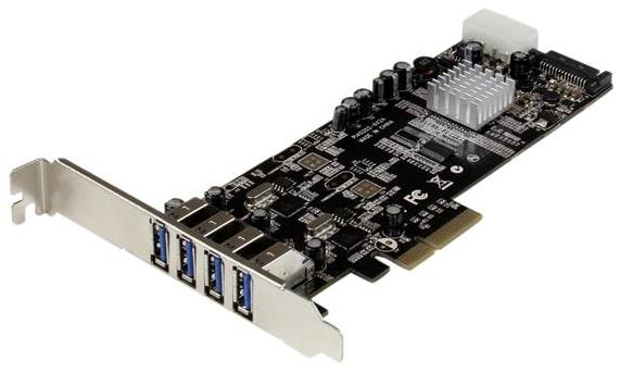 Startech 4 Port Dual BUS PCI Express Superspeed USB 3.0 Card Adapter With Uasp,sata/lp4 Power ...