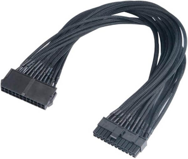 Akasa Ak-cbpw06-40bk Flexa P24 Black Fully Braided 24-pin ATX PSU 40cm ...