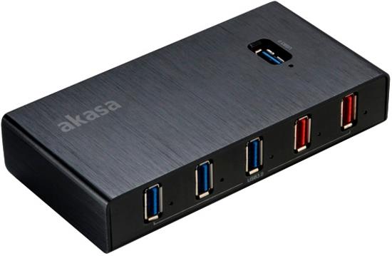 Akasa Hb-14bk Elite 7EX 7-port Usb3.0 HUB With 2 Fast Charging Ports ...