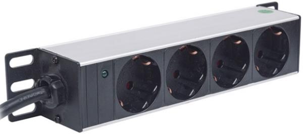 Intellinet 714020 10'' 1U Rackmount 4-way Power Strip - German Type - Accessories (PER.817546)