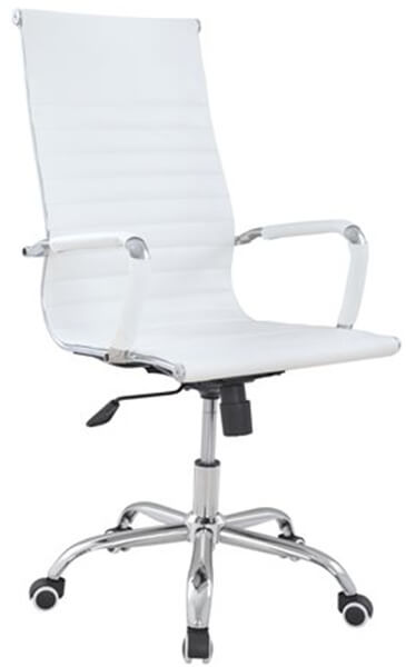 Καρεκλα Γραφειου Λευκη Hm1059.02 Boss Διευθυντου Ποδι Χρωμιου - Office ...