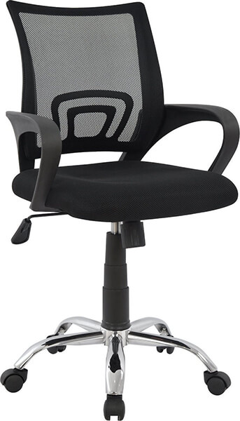 Καρεκλα Γραφειου Ποδι Χρωμιου Bristone Μαυρη Hm1058.01 - Office chairs ...