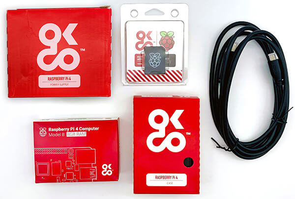 Okdo Raspberry PI 4B 8GB Essential Starter KIT With Universal Power ...
