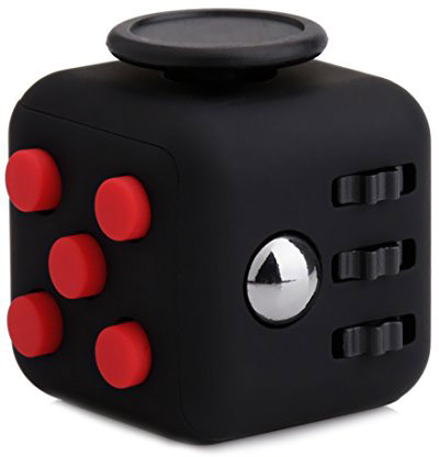 Fidget Cube Black/red - Fun gadgets (PER.939178)