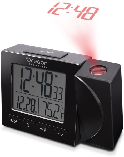 Oregon Scientific Rm512p Projection Clock With Indoor Temperature Grey ...