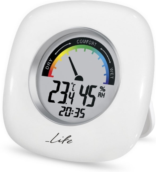 Life Wes-103 Digital Indoor Thermometer AND Hygrometer With Clock ...