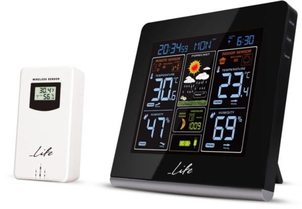 Life Wes-301va Weather Station With Wireless Outdoor Sensor / Alarm ...