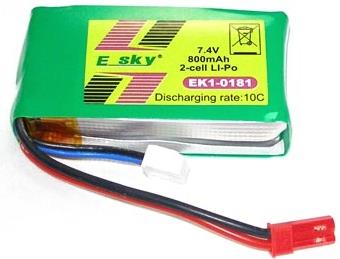 E-sky 7.4v 800mah Li-polymer Battery Ek1-0181 - Μοντελισμος (PER.998103)