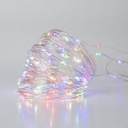 50 Microled Συρμα Μπαταριας Ασημι Πολυχρωμα Σταθερο 2.5μετρα ...