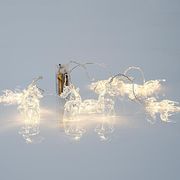 Eurolamp 10 Θερμα Λευκα LED 5MM Ταρανδακια 2xaa Διαφανο Καλ. 50cm Ip20 ...