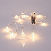 Eurolamp 10 Θερμα Λευκα LED 5MM Χιονονιφαδες Αστερια & Δεντρα 2xaa ...