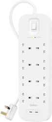 Belkin Plugboard 8-socket + Dual Usb-c, 30W 900j 2M - Ηλεκτρικα (PER ...