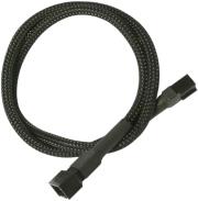 Nanoxia 3-pin Molex Extension 60cm Black - Καλωδιο εσωτερικης συνδεσης συσκευων (PER.642836)