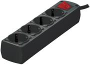 SAS 100-11-117 Πολυπριζο 4 Θεσεων Με Διακοπτη Black 1.5m - Ηλεκτρικα ...
