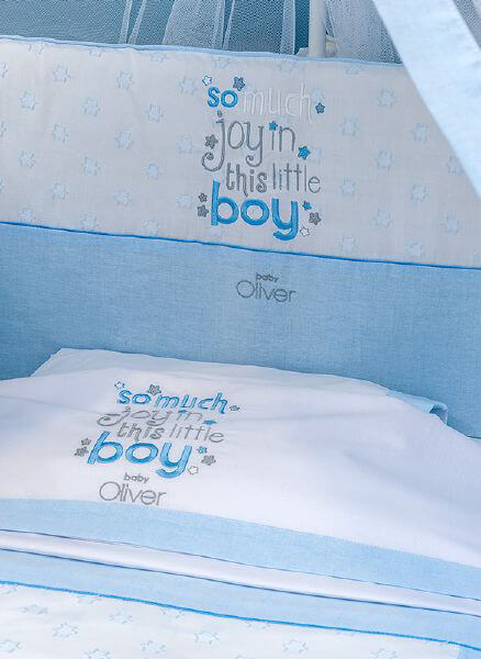 Προικα Μωρου Baby Oliver Little Blue Joy Μπλε (παντα-κουνουπιερα ...