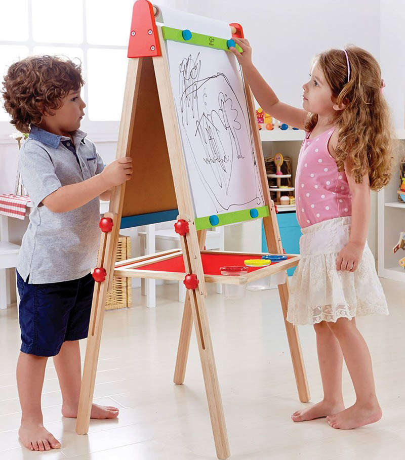 Ξυλινος Πινακας Καλλιτεχνιας Hape All-in-1 Easel 5τμχ - Ξυλινα ...