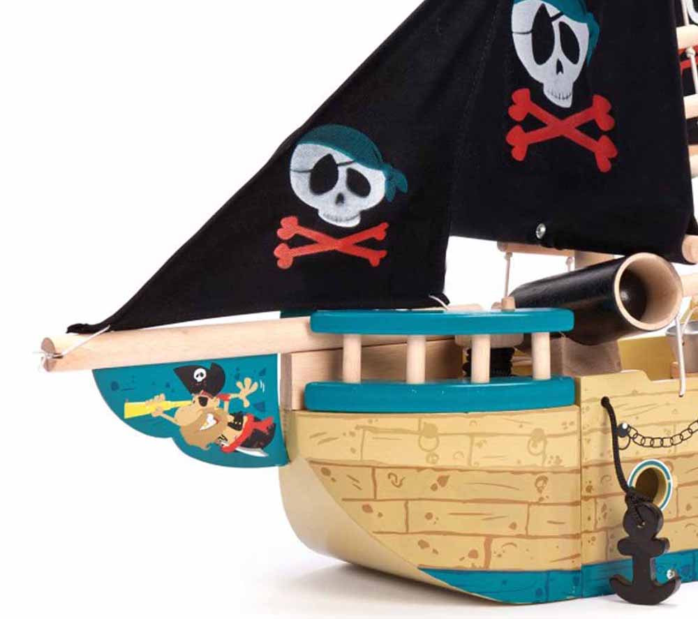 Ξυλινο Πειρατικο Καραβι Le Toy Van Jolly Pirate Ship [tv341] - Ξυλινα ...