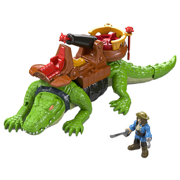 Imaginext Κροκοδειλος-τερας Και Πειρατης Με Αξεσουαρ [dhh63 ...